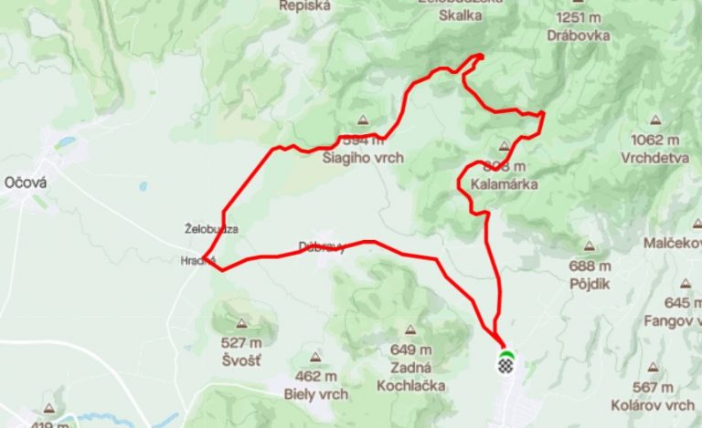 Okruh Detva – Dúbravy- Hradná- Iviny- Kalamárka – e-BIKE Podpoľanie